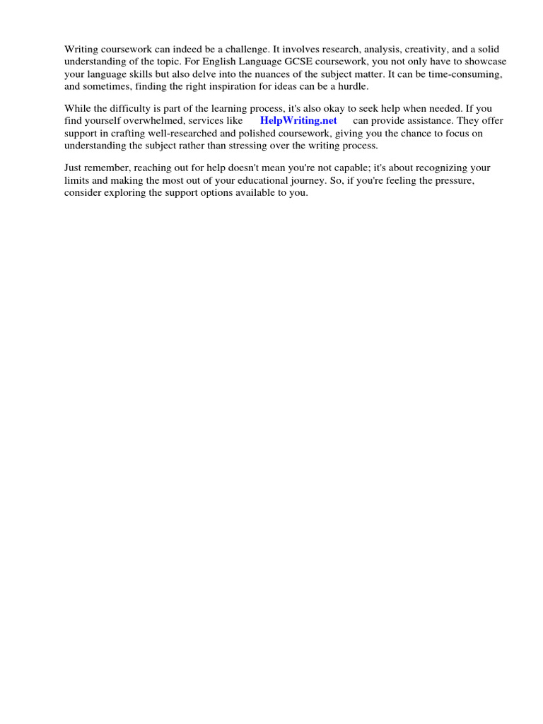 English Language Gcse Coursework Ideas | PDF | Essays | Academic Publishing