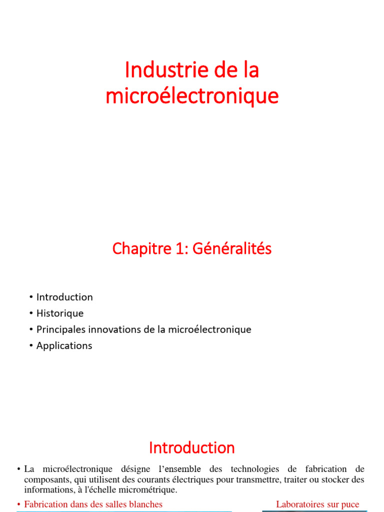 Cours Industrie de La Microélectronique | PDF