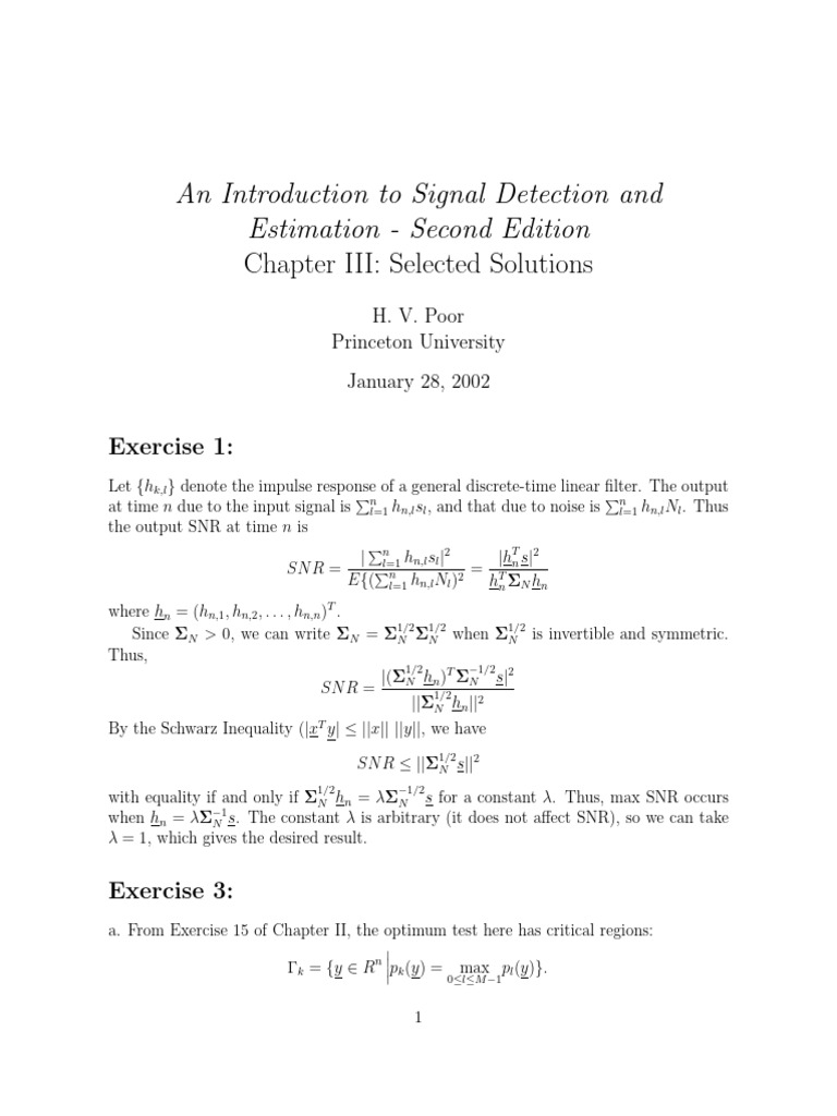 Selectedsolutions 3 | PDF | Normal Distribution | Signal To Noise Ratio