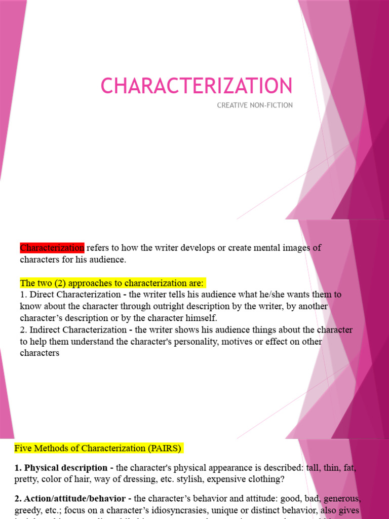CHARACTERIZATION | PDF