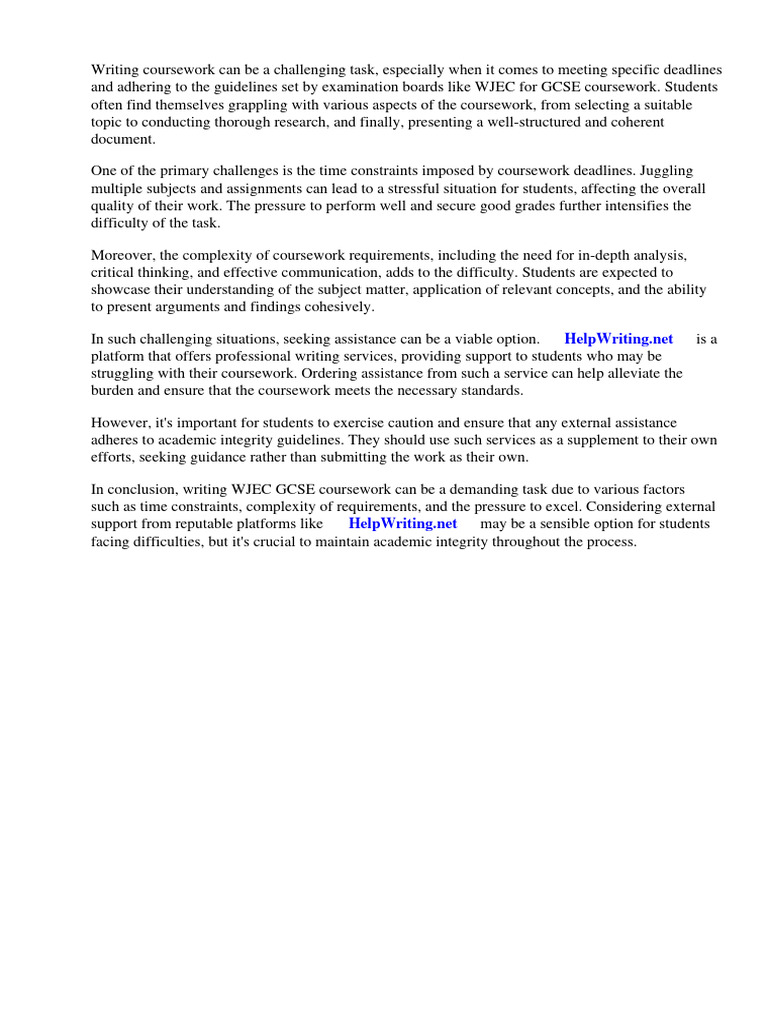 Wjec Gcse Coursework Deadline | PDF | Human Communication
