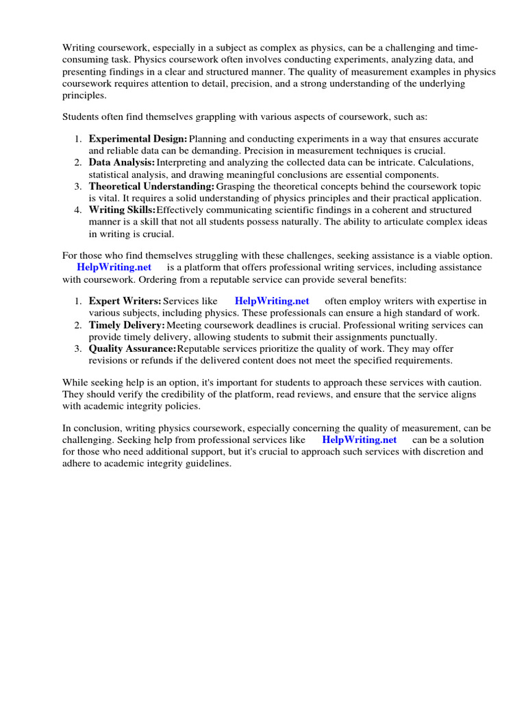 As Physics Coursework Quality of Measurement Examples | PDF | Physics | Force