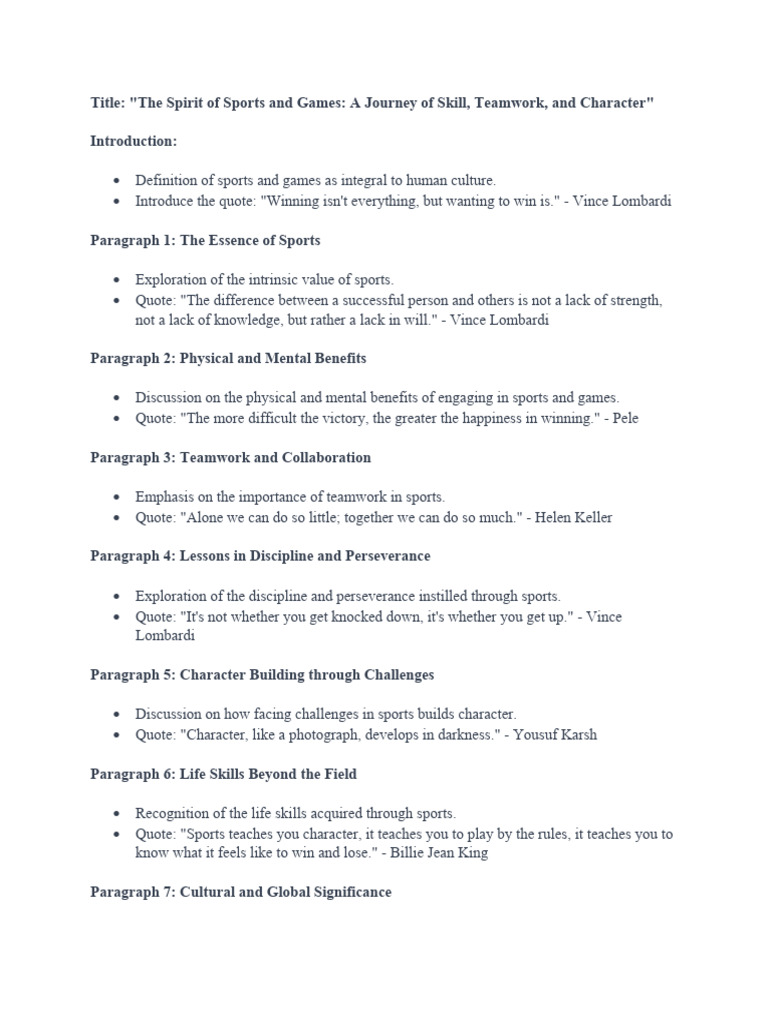 Essay Outlines | PDF