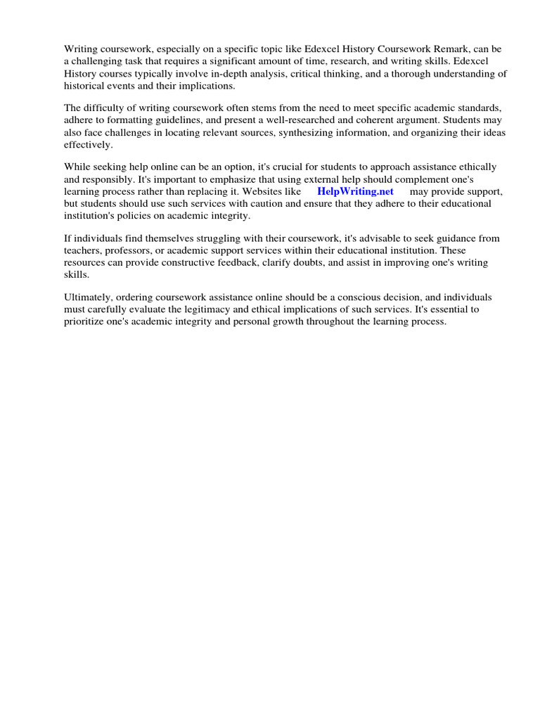 Edexcel History Coursework Writing Guide | PDF | Facebook | Linked In