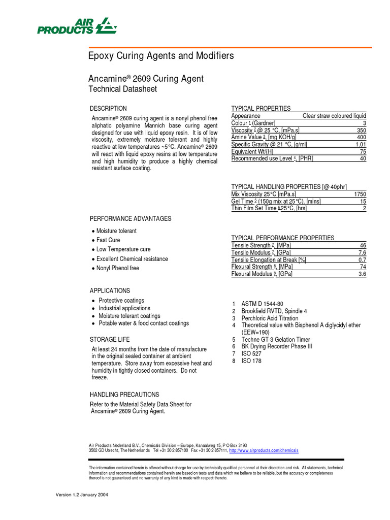 Ancamine 2609 Tds | PDF