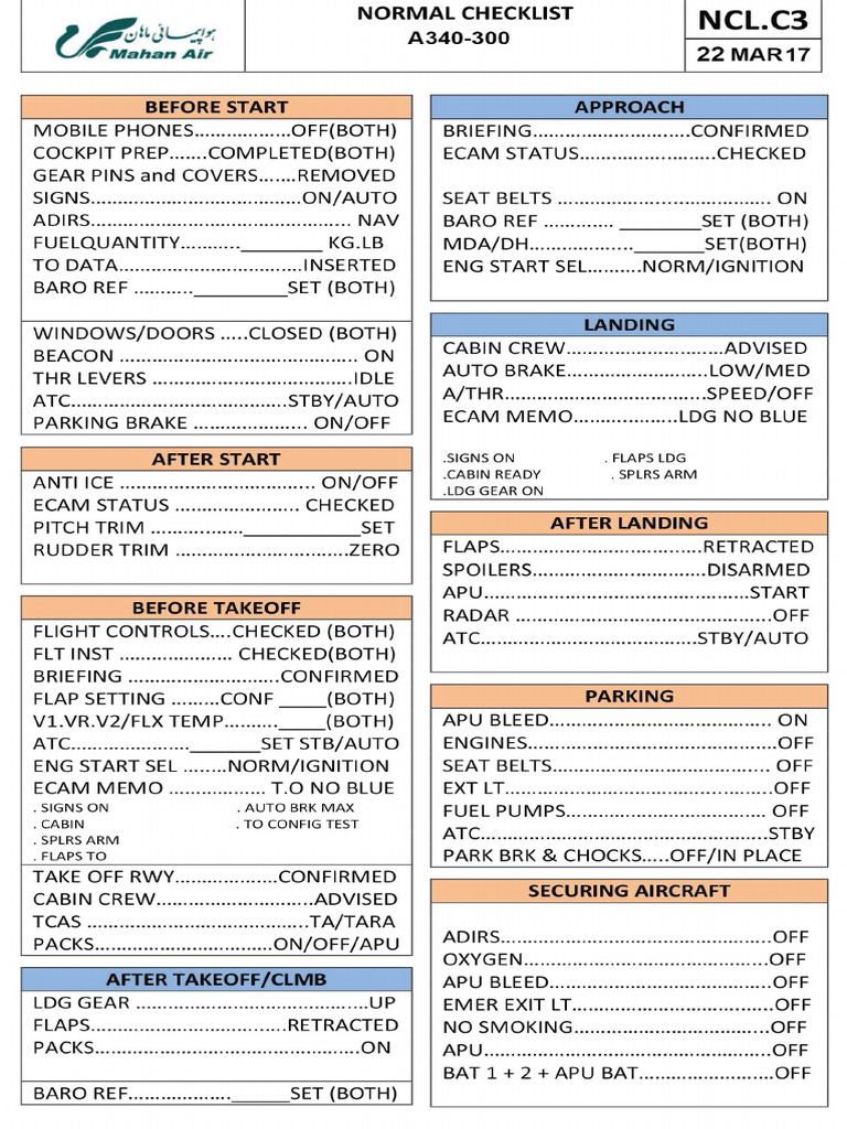 Check List A343 | Download Free PDF | Aircraft Configurations | Airliner