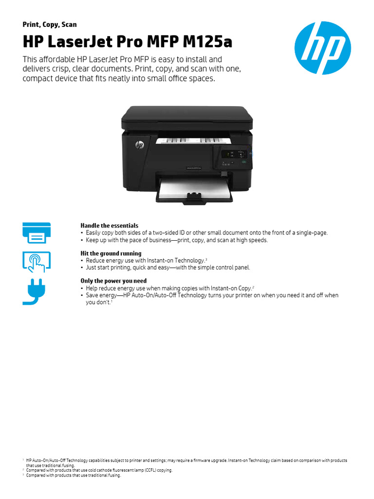 HP M125A Brochure | PDF | Microsoft Windows | 64 Bit Computing