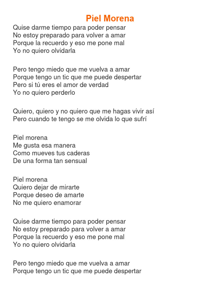 Piel Morena Maroyu | PDF