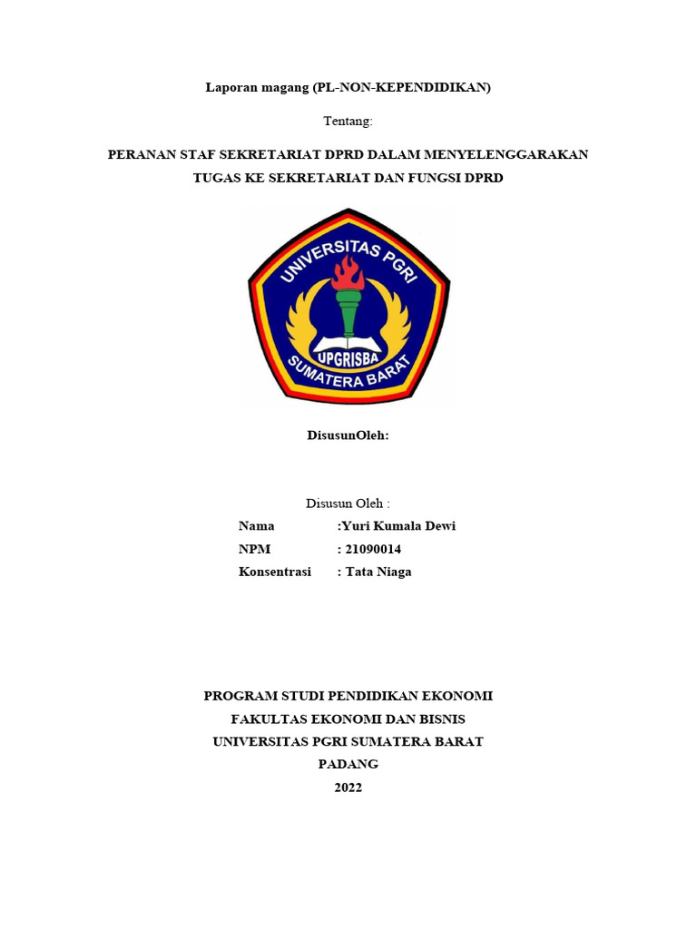 Laporan Magang Yuri Kumala Dewi | PDF