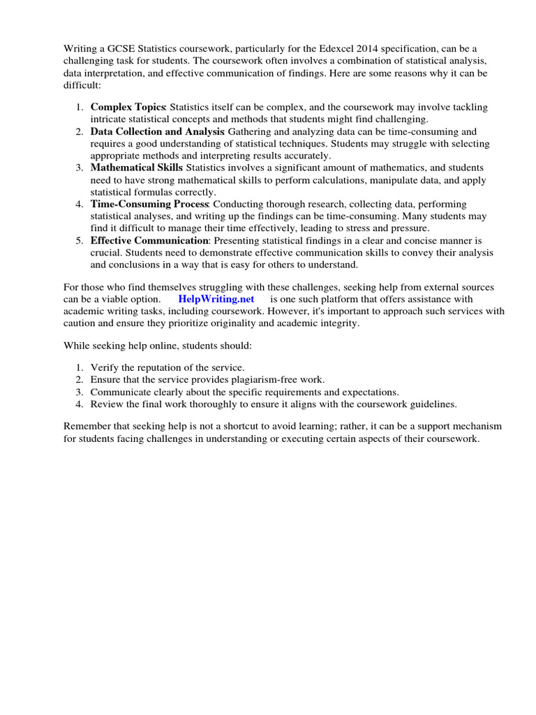 Gcse Statistics Coursework Edexcel 2014 | PDF | Statistics | Histogram