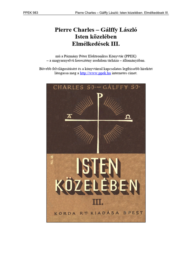 Charles Galffy Isten Kozeleben III 1 | PDF