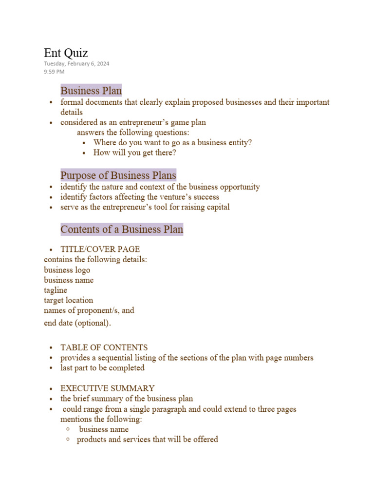 Ent Quiz | PDF | Entrepreneurship | Social Entrepreneurship