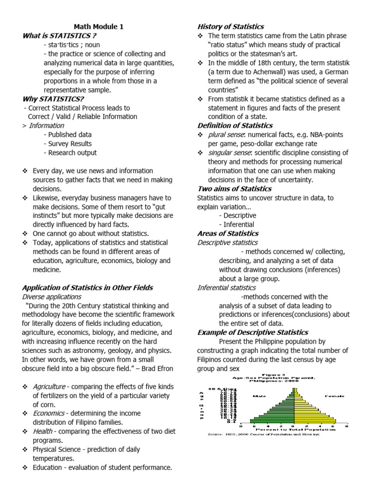Math Module 1 Module 2 | PDF | Sampling (Statistics) | Level Of Measurement Math Module 1 Module 2 | PDF | Sampling (Statistics) | Level Of Measurement