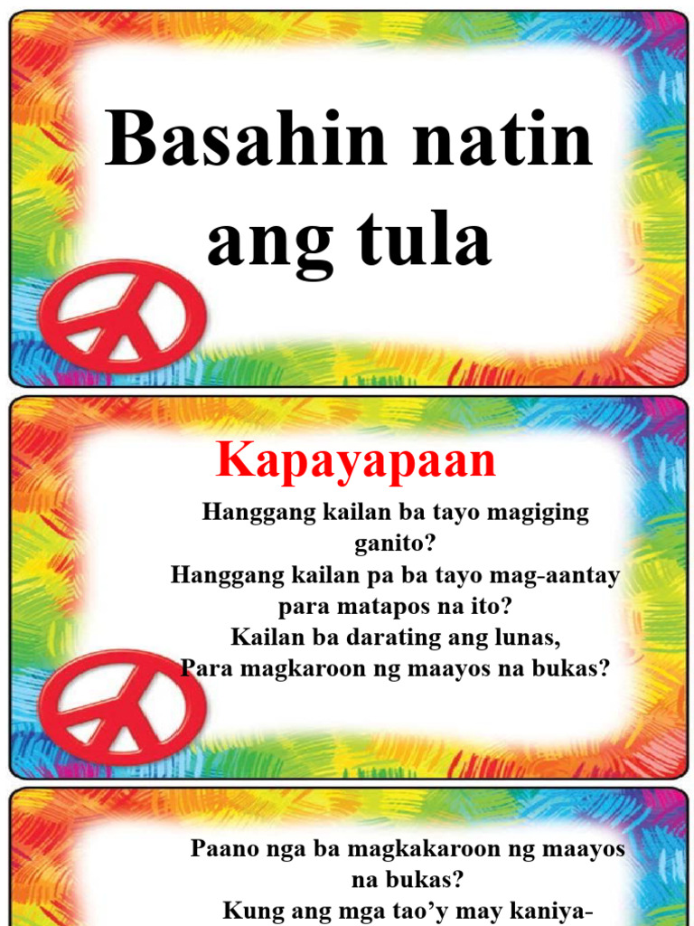 Tula Kapayapaan | PDF