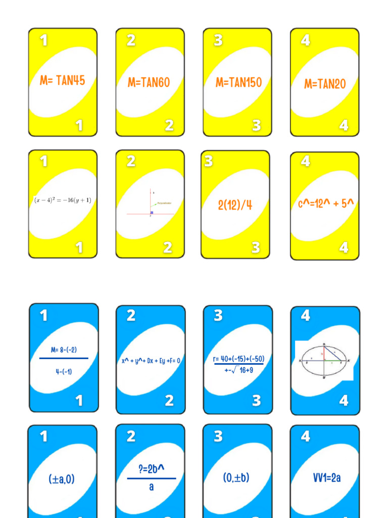 Copia de Plantilla Cartas Del UNO 3 | PDF | Elipse | Formas geométricas