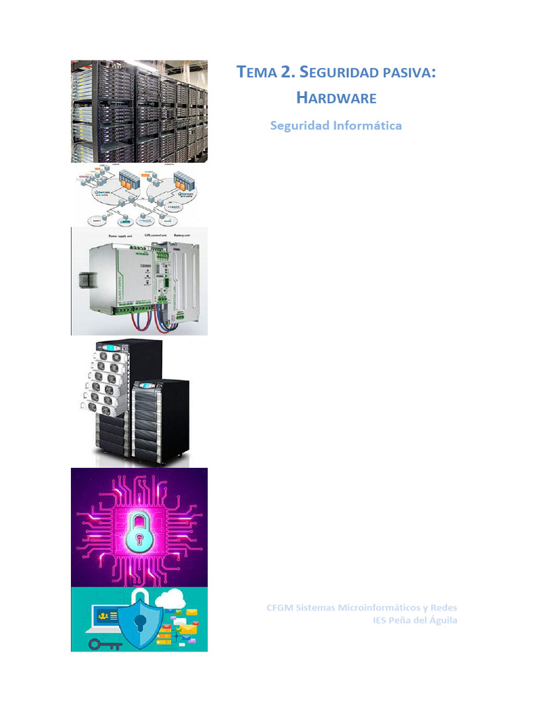 Tema 2. Seguridad pasiva - hardware | PDF | Centro de datos | Ingenieria Eléctrica