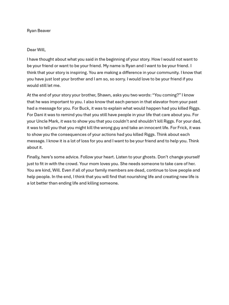 Letter To Will | PDF