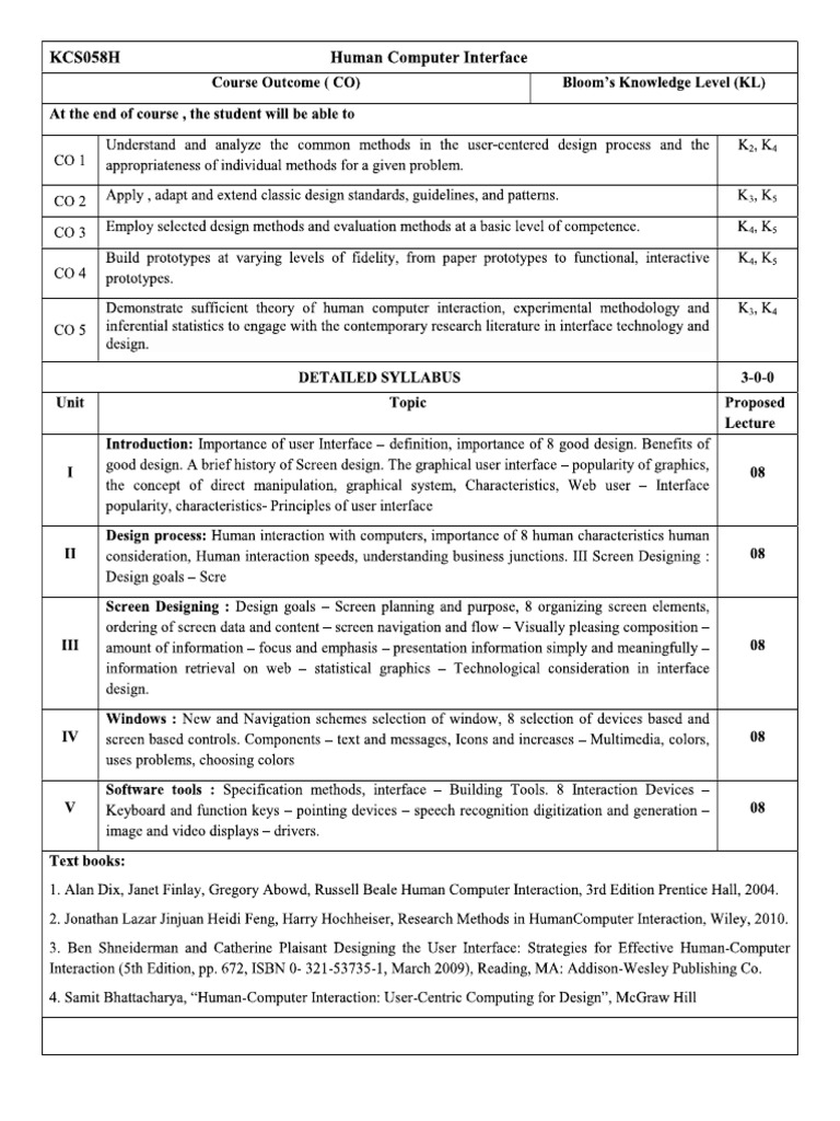 Hci Human Computer Interface Pdf
