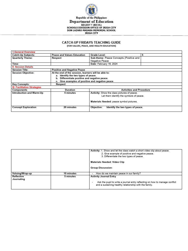 Values and Peace | PDF | Peace | Human Communication