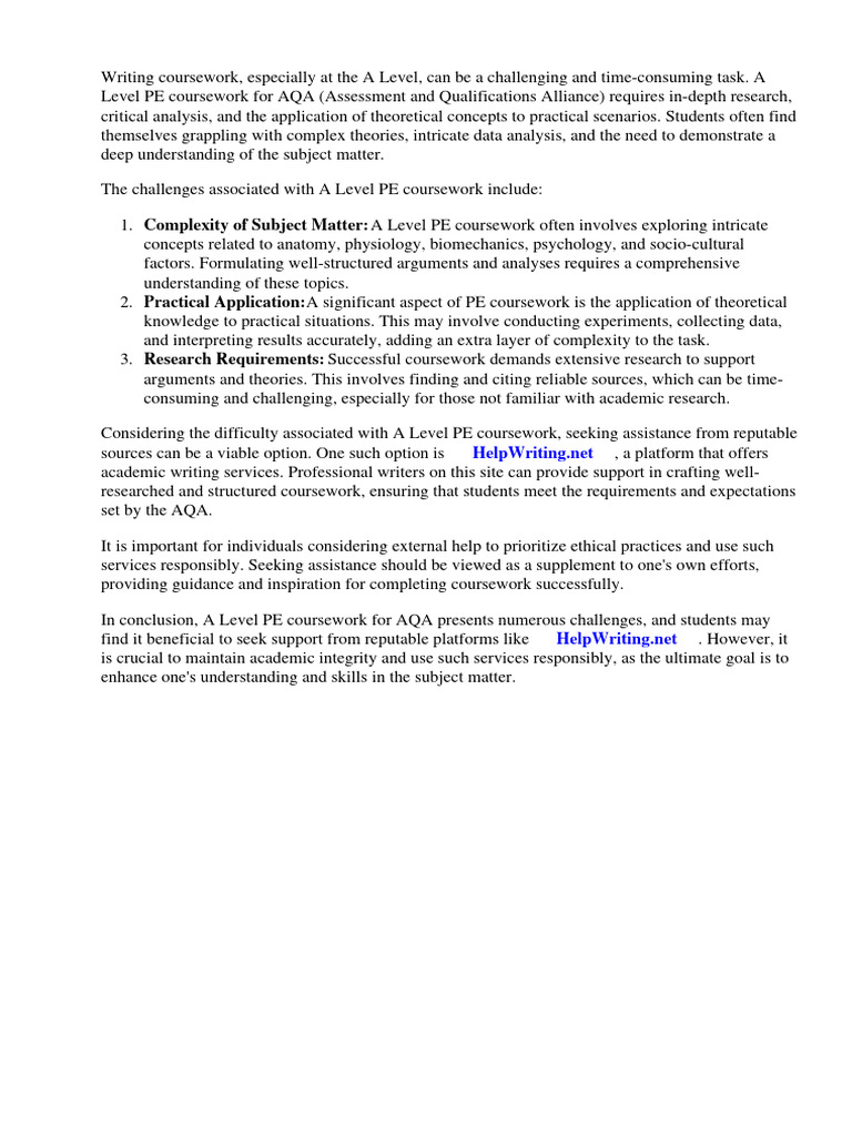 A Level Pe Coursework Aqa | PDF | Aerobic Exercise | Skeletal Muscle