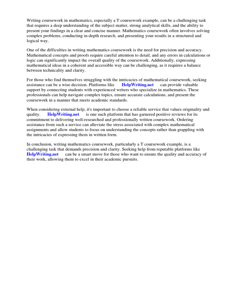 Math Coursework Help for Students | PDF | Mathematics | Methodology