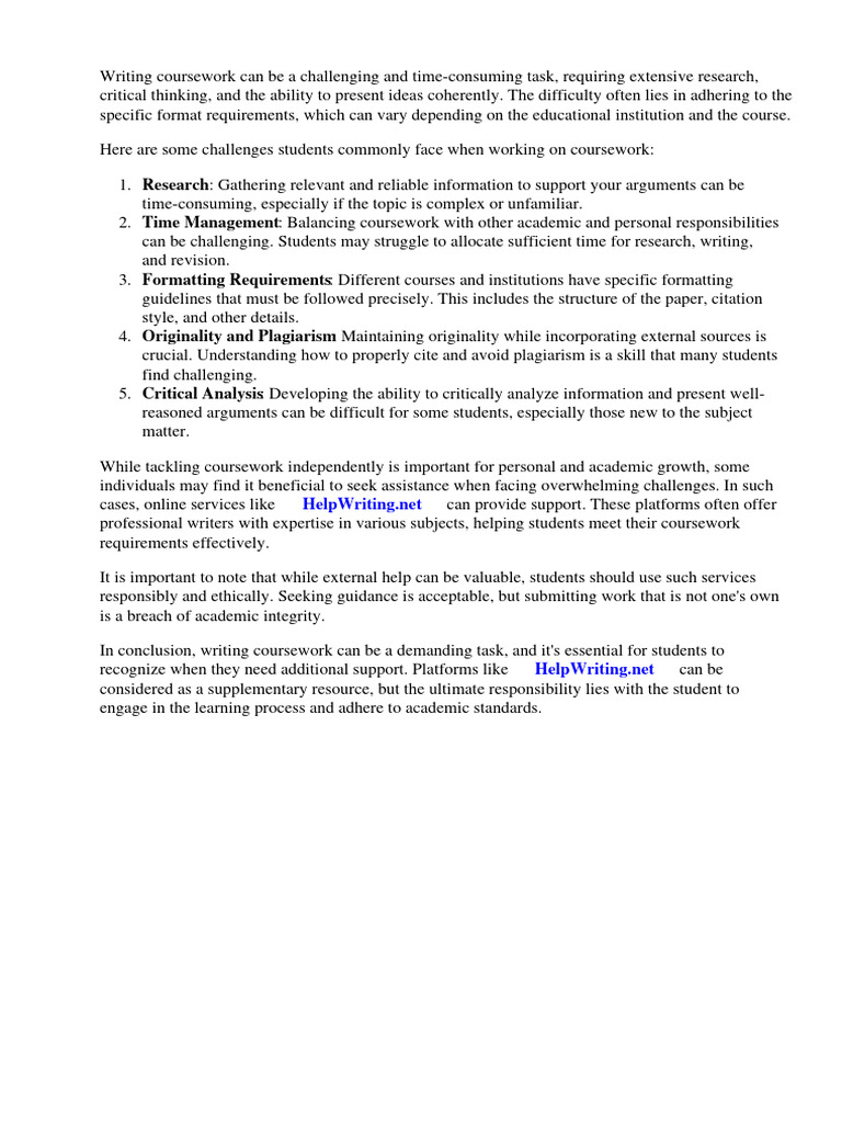 Coursework Format | Download Free PDF | Plagiarism | Critical Thinking