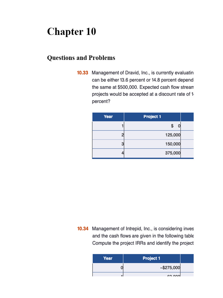 FIN202 - Chapter 10 - Practice | PDF