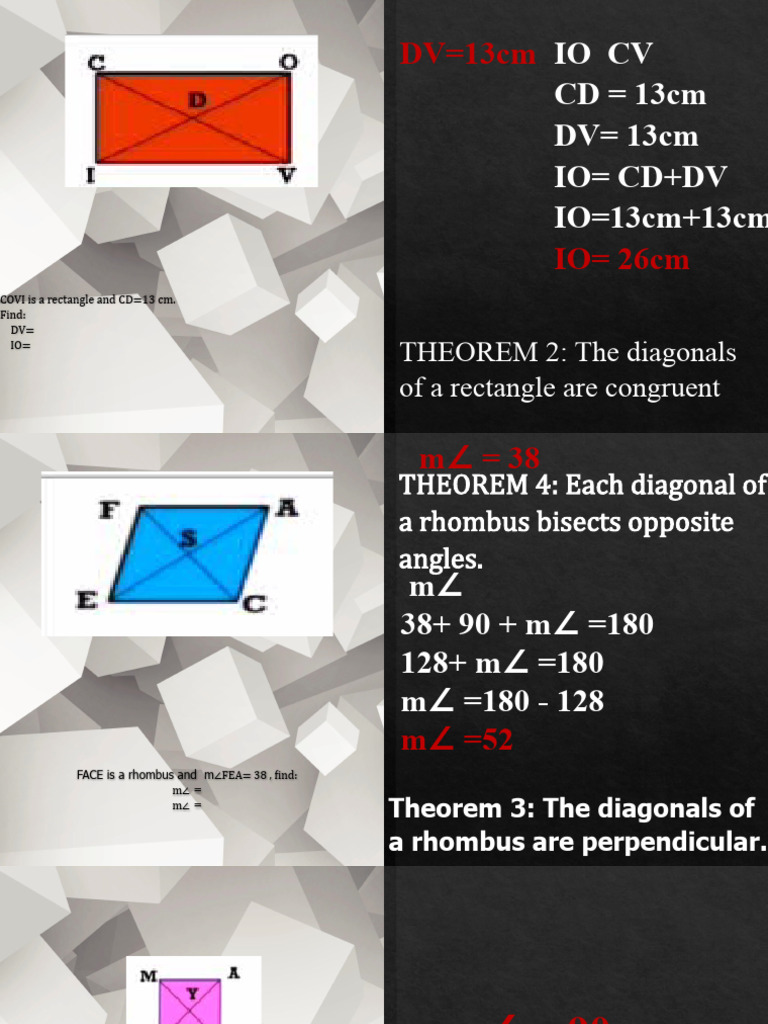 Solves Problems Involving Parallelograms | PDF