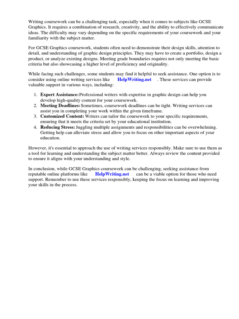 Gcse Graphics Coursework Grade Boundaries | PDF | Educational ...