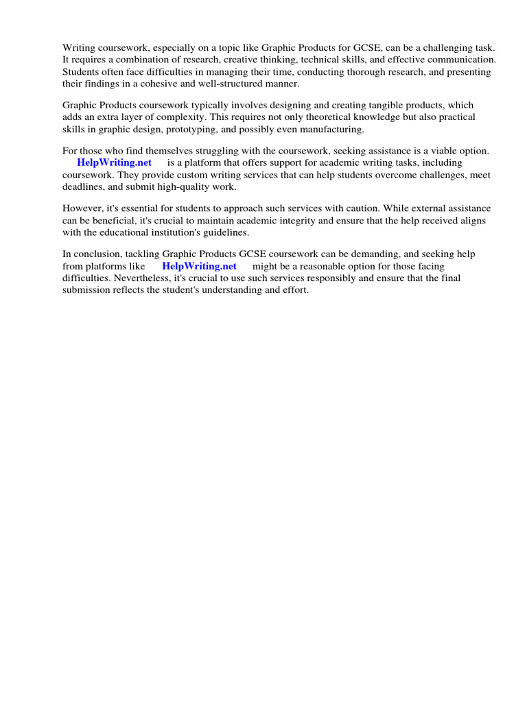 Graphic Products Gcse Coursework Examples | PDF | 2 D Computer Graphics ...