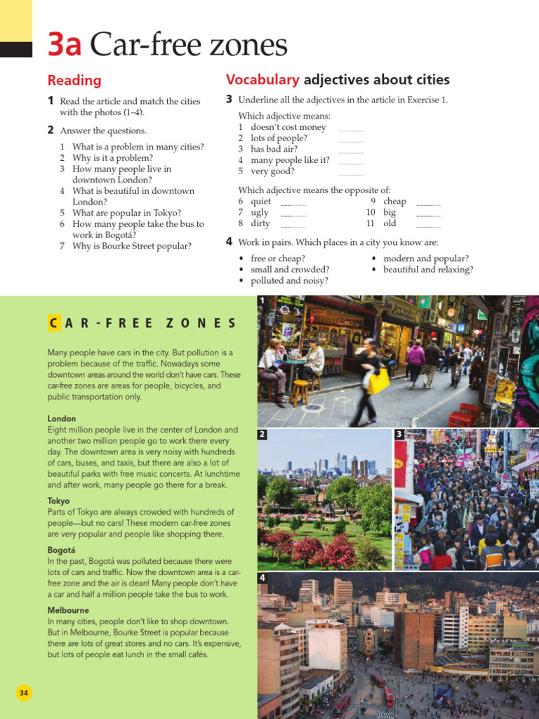 Adjectives Describing City Life | PDF | Economies | Sustainable Transport