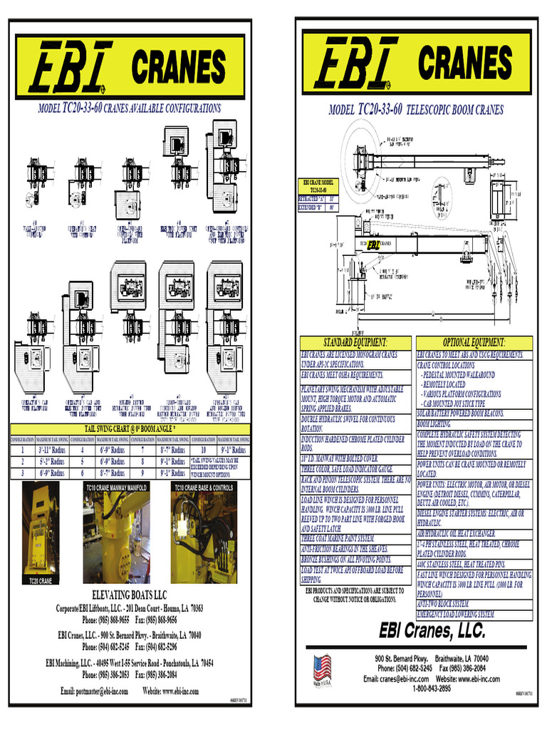 Ebi tc20 Api Loadchart | PDF | Crane (Machine) | Machines