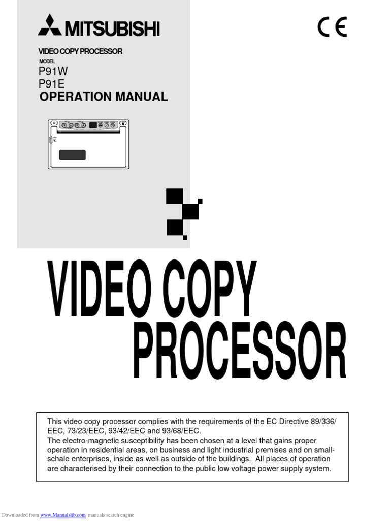 Video Copy Processor: Operation Manual | PDF | Ac Power Plugs And ...