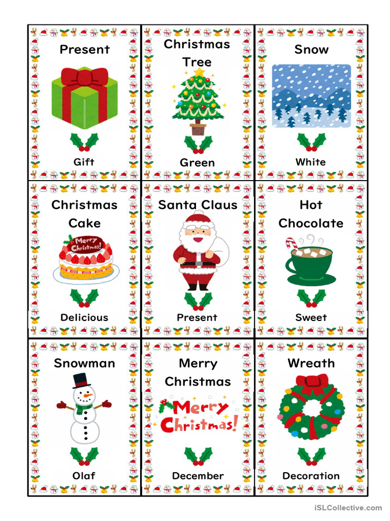 Christmas Taboo Cards - 4 Pages | PDF