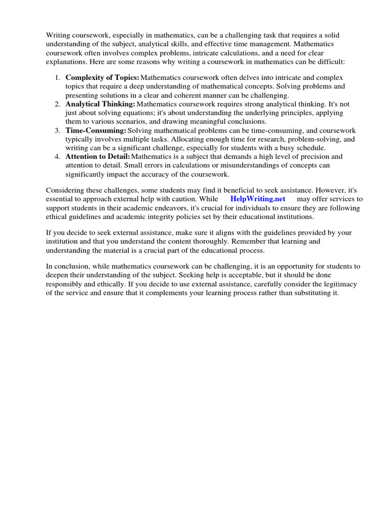 Mathematics T Coursework Term 2 2015 | PDF | Mathematics | Methodology