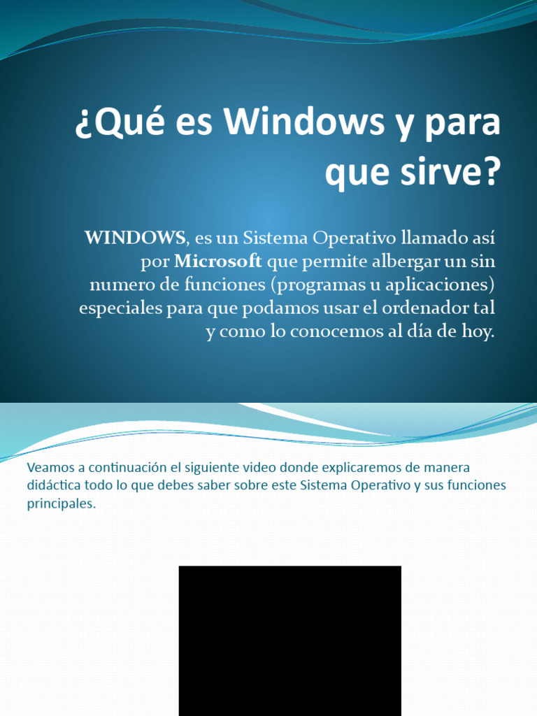 Qué Es Windows y para Que Sirve | PDF