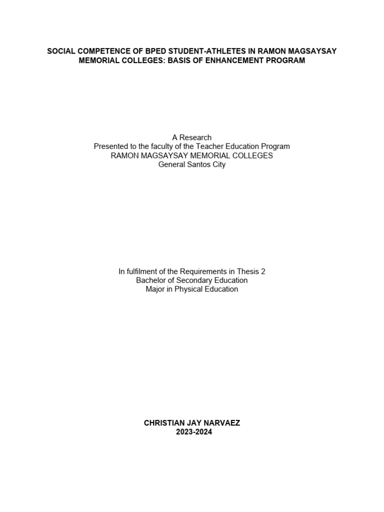 Questionnaire Social Competence | PDF | Psychological Resilience ...