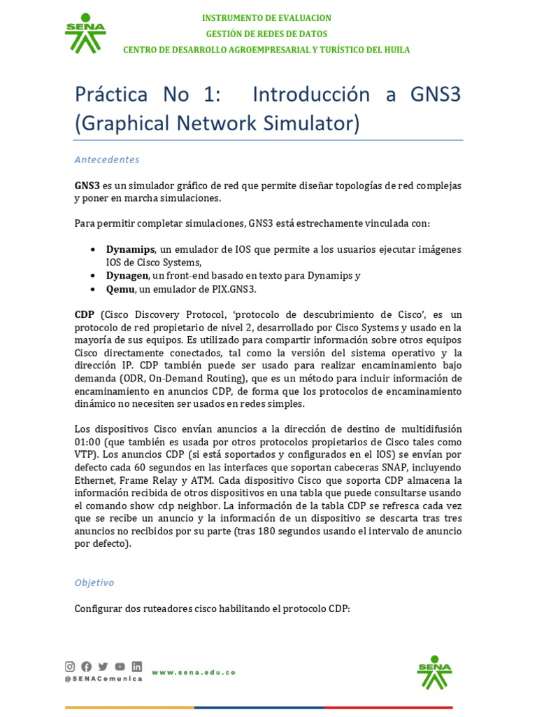 Configuración de Redes Cisco en GNS3 | PDF | Cubierta segura ...