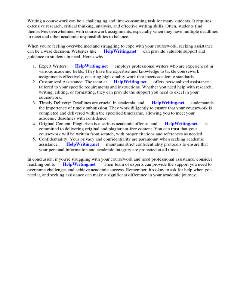 Need Help With Coursework | PDF | Self-Improvement