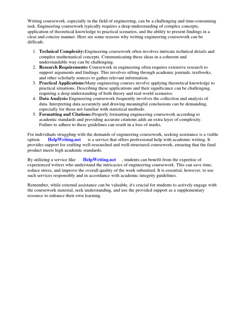 Engineering Coursework | PDF