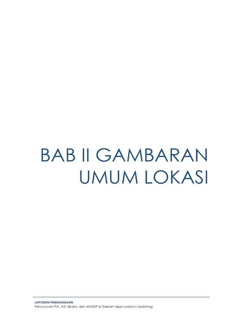 Bab 2 Gambaran Umum Lokasi | PDF