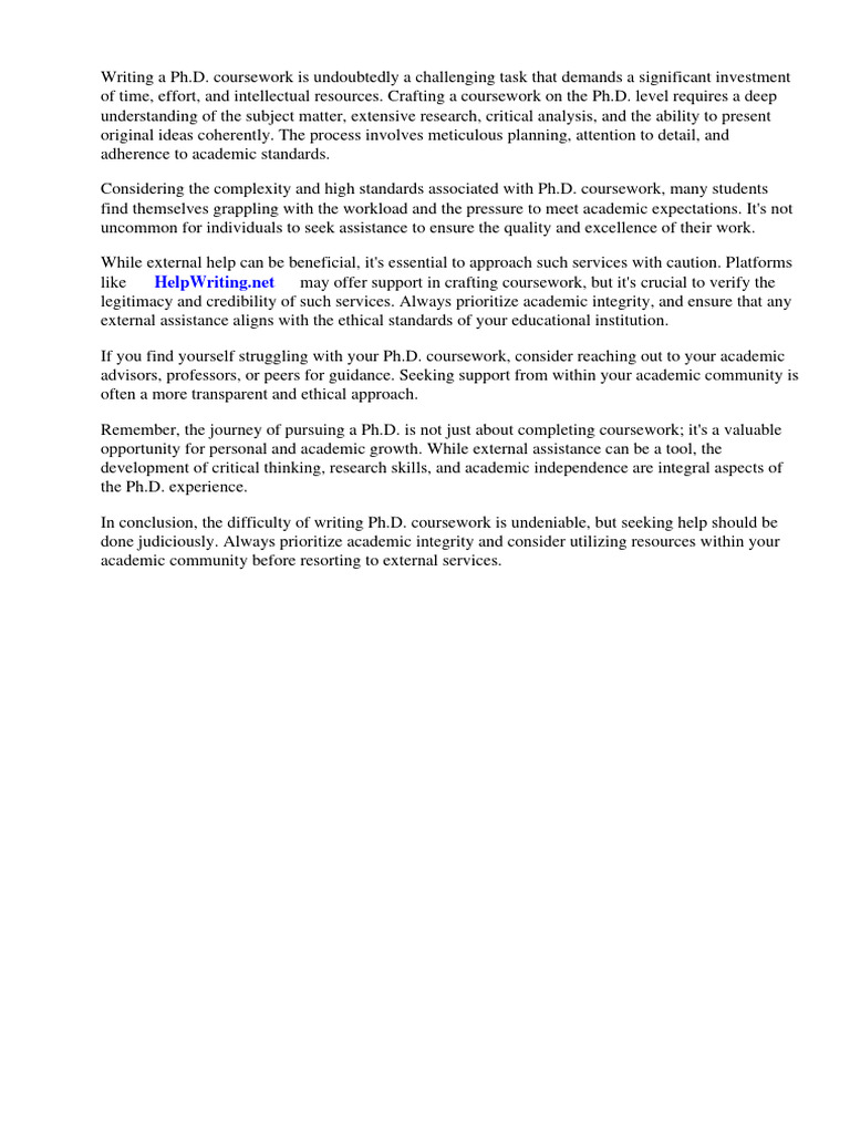 PHD Course Work Syllabus in Kerala University | PDF