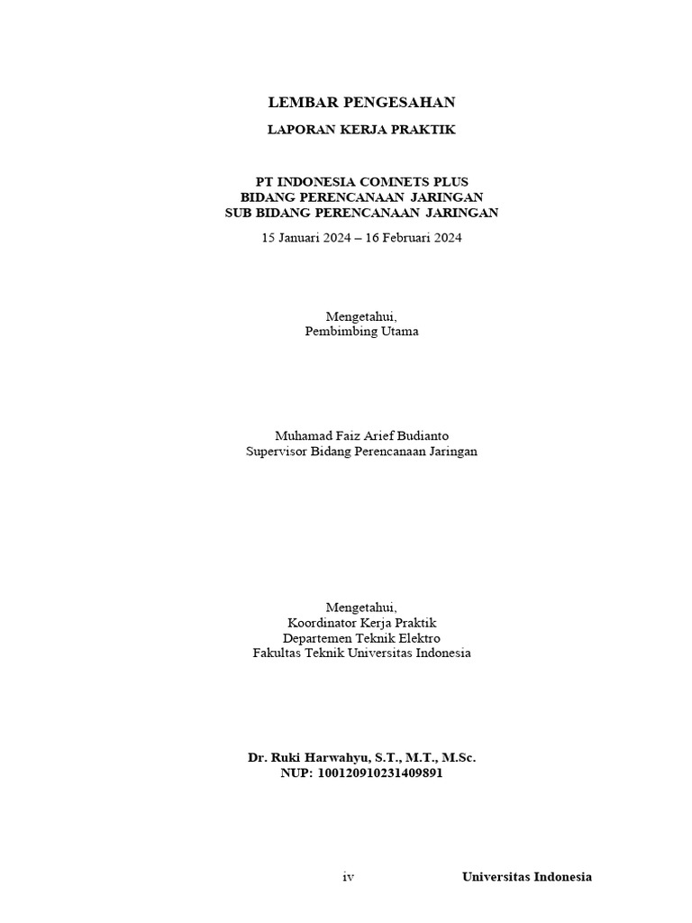 Lembar Pengesahan Devin | PDF