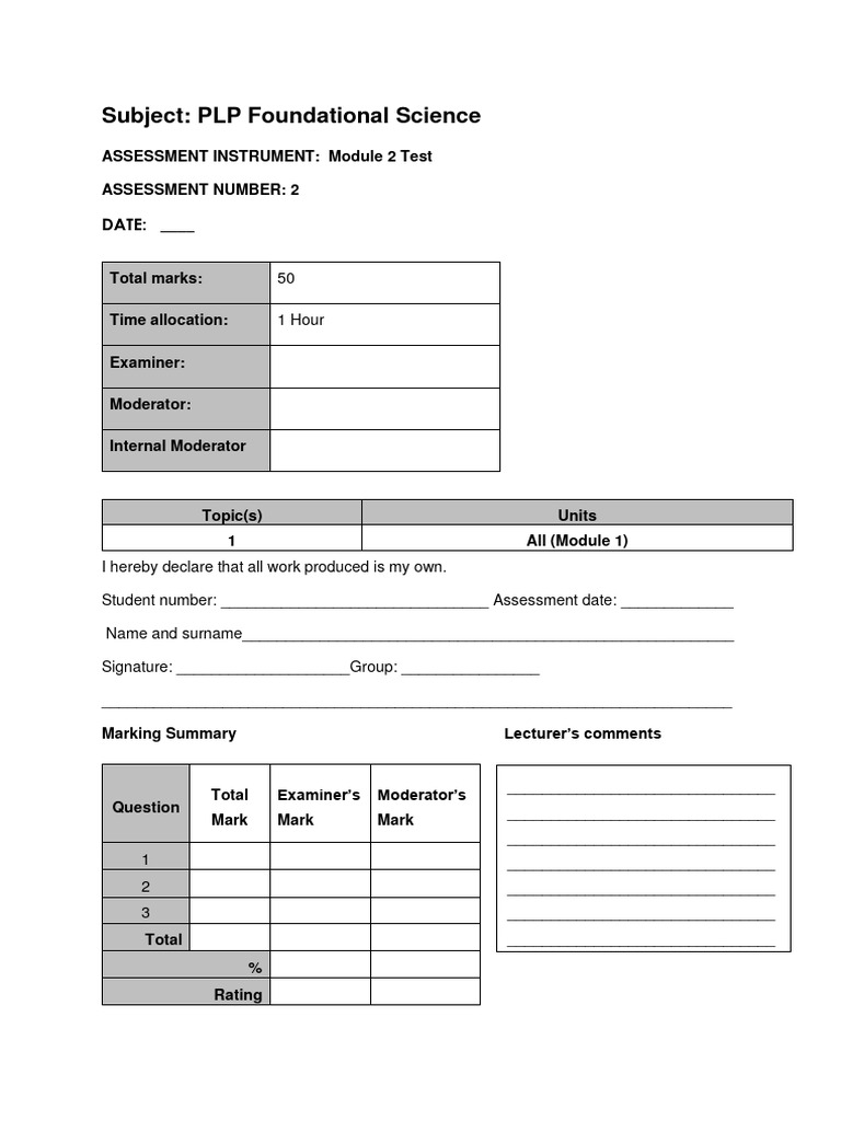 Science Test-1 Module2 Unit2.1 and - 2.2 | PDF | Chemical Compounds ...