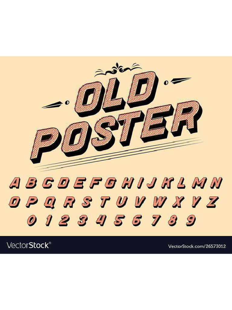 Retro Font Template | PDF