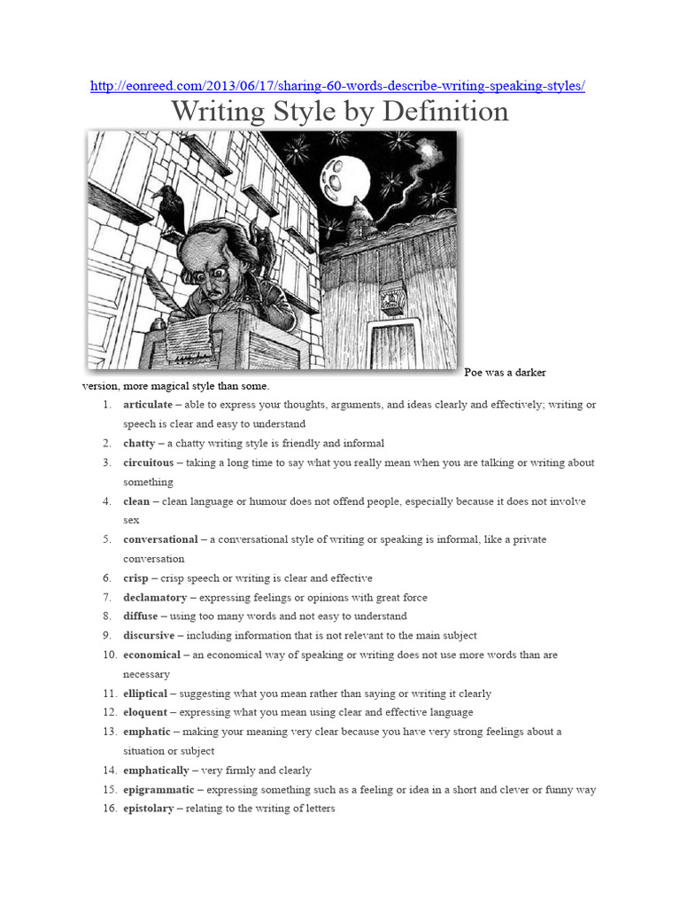 Writing Styles - English Language | PDF | Language Arts & Discipline