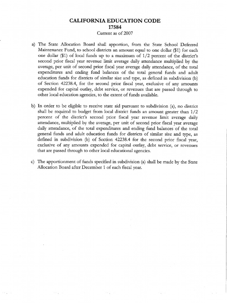 California Education Code 17584 | PDF