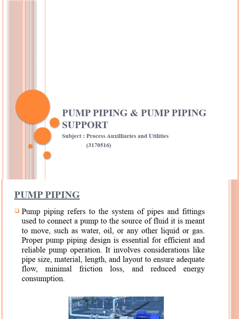 Pump Piping & Support-1 | PDF | Pump | Pipe (Fluid Conveyance)