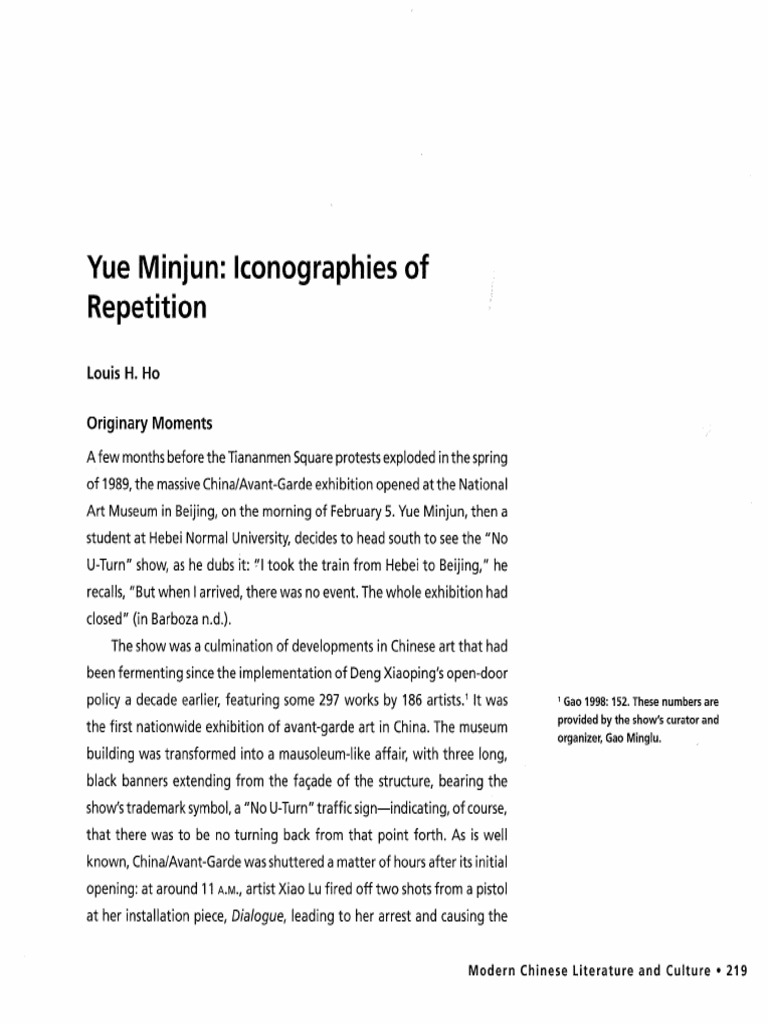 "Yue Minjun: Iconographies of Repetition", Louis Ho | PDF