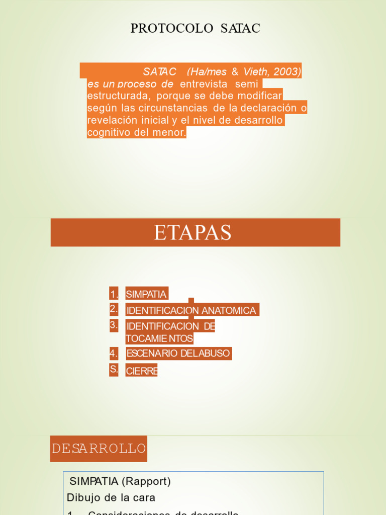 Protocolo Entrevista - Satac | PDF